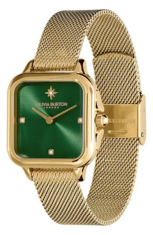 OLIVIA BURTON Grosvenor Bracelet Watch - Gold/green
