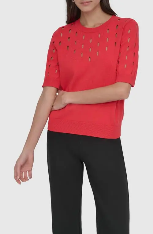 Dkny Cutout Detail Sweater - Watermelon
