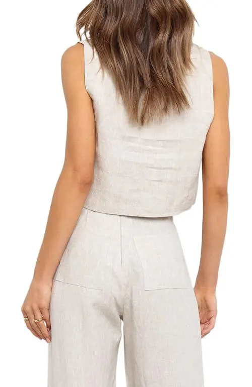PETAL & PUP Devlin Linen Tank - Beige