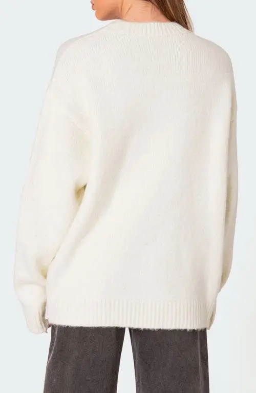 EDIKTED Magic 8 Oversized Sweater - Cream