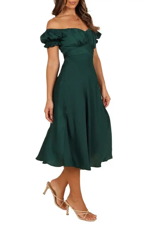 PETAL & PUP Mickenna Frill Tie Back Midi Dress
