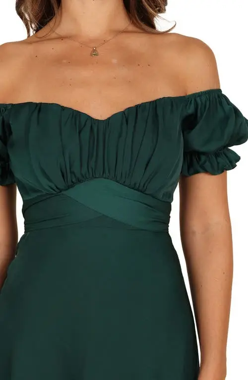 PETAL & PUP Mickenna Frill Tie Back Midi Dress