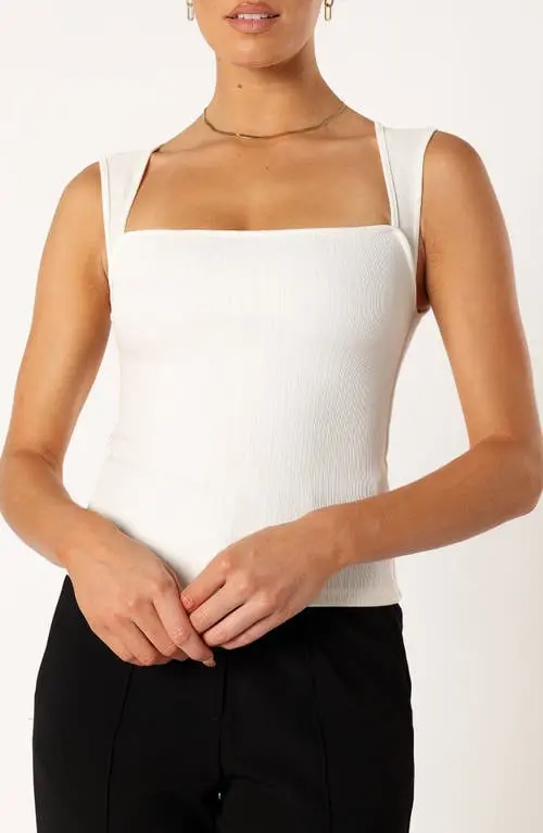 PETAL & PUP Clara Square Neck Sleeveless Knit Top