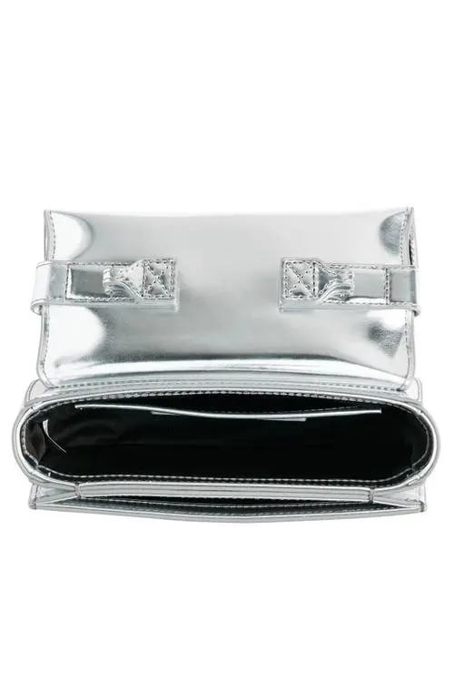 DIESEL® 1dr Metallic Leather Handbag - Silver