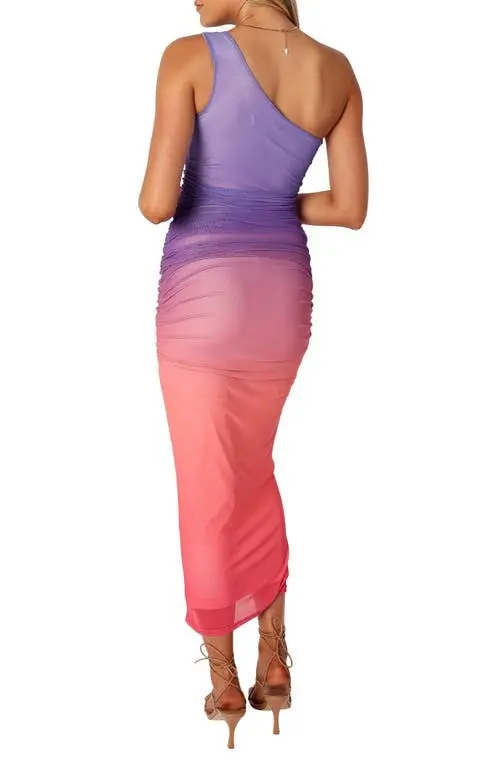 PETAL & PUP Dakota Printed One-shoulder Maxi Dress