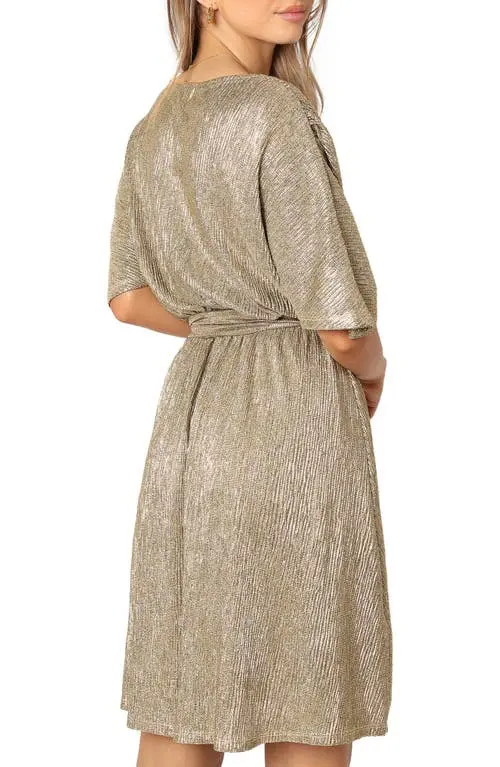 PETAL & PUP Vivid Crinkle Metallic Dress