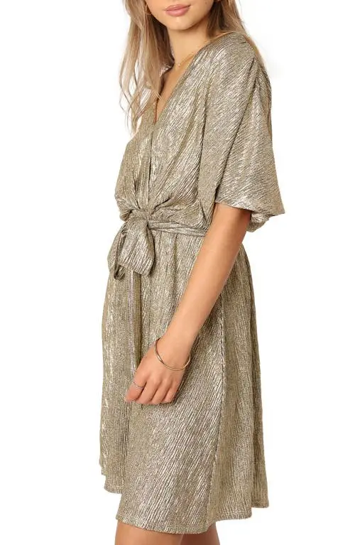 PETAL & PUP Vivid Crinkle Metallic Dress