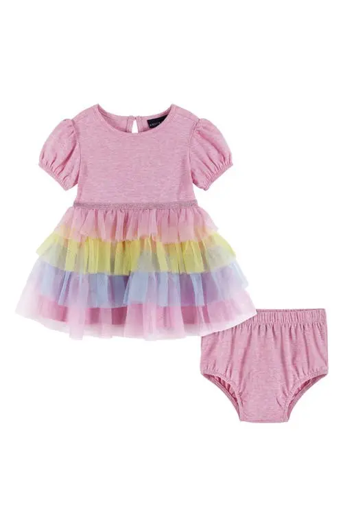 Andy & Evan Puff Sleeve Tiered Dress With Bloomers