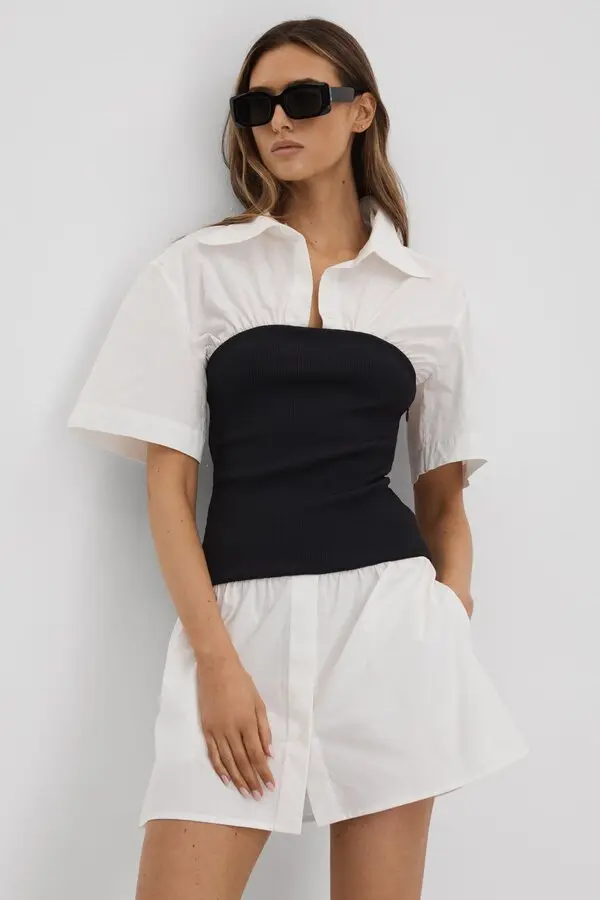 anna quan shirt dress Anna Quan Amelie Dress - WHITE