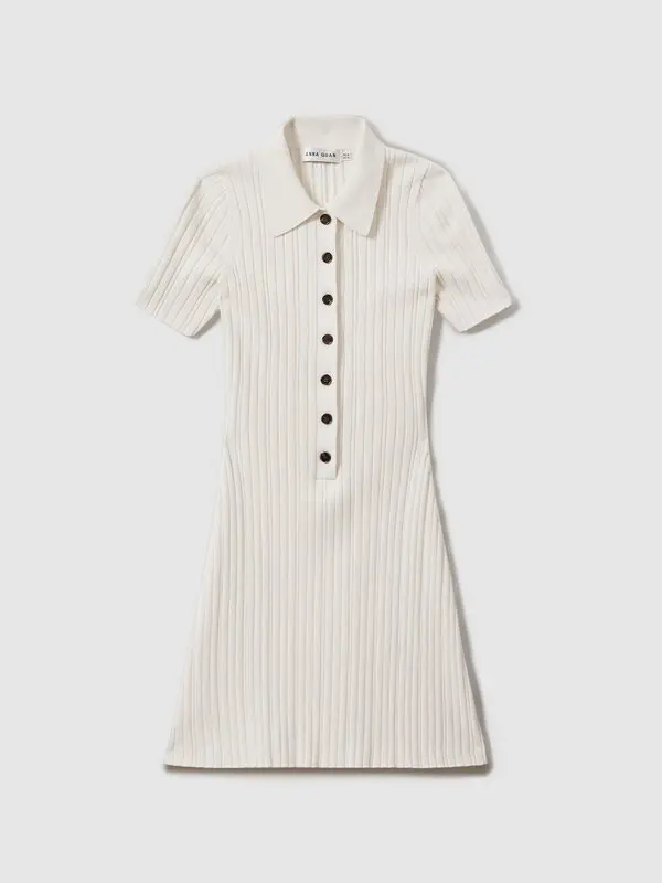 Anna Quan Ribbed Cotton Mini Dress