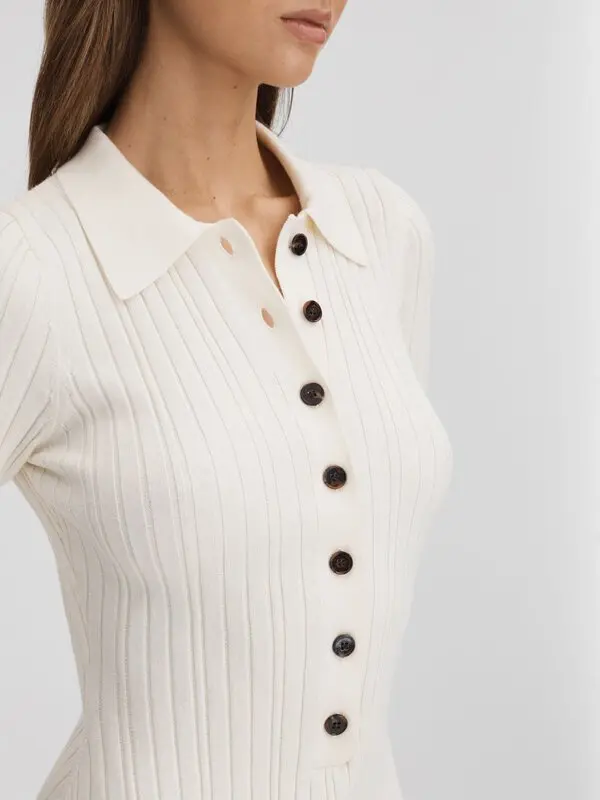 Anna Quan Ribbed Cotton Mini Dress