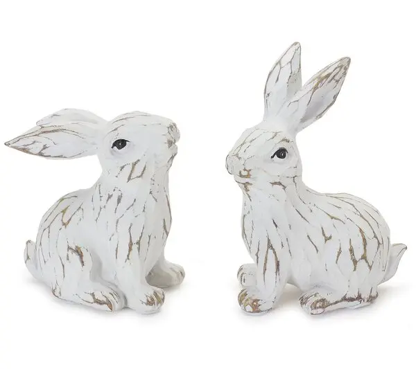 MELROSE Carved Bunny Figurine - One-color
