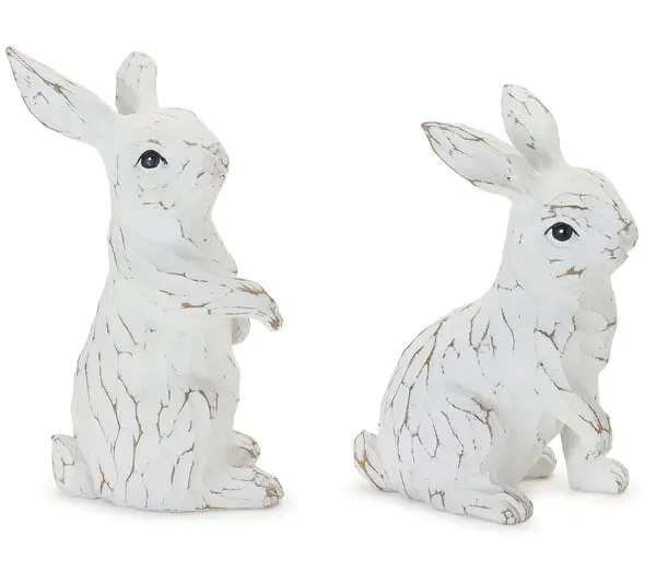 MELROSE Carved Bunny Figurine - One-color