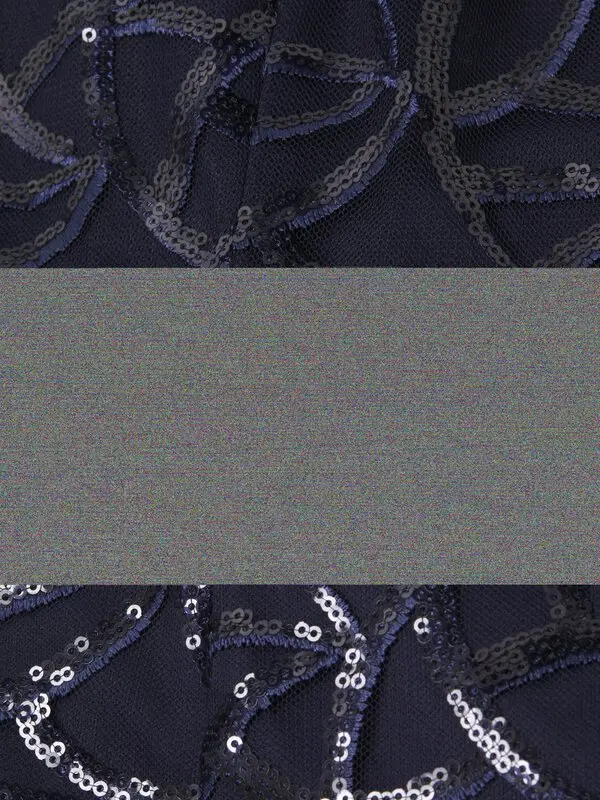 Shani Sequined Illusion-neck Gown