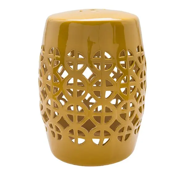 Livabliss Ridgeway Garden Stool - Mustard