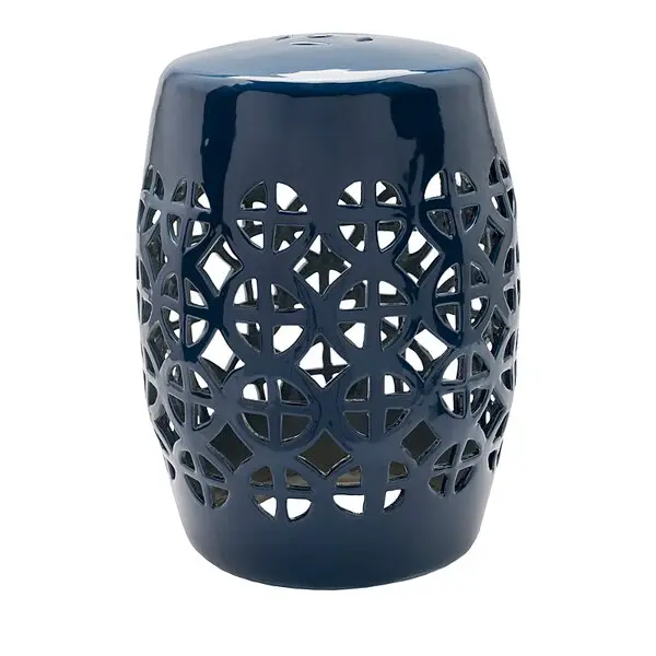 Livabliss Ridgeway Garden Stool - Navy