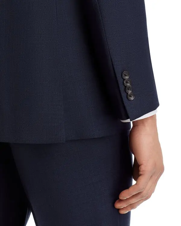 JACK VICTOR Napoli Sharkskin Regular Fit Suit - Navy