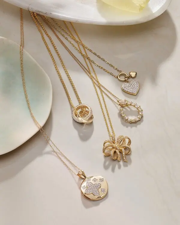 Bloomingdale'S Diamond Interlocking Pendant Necklace