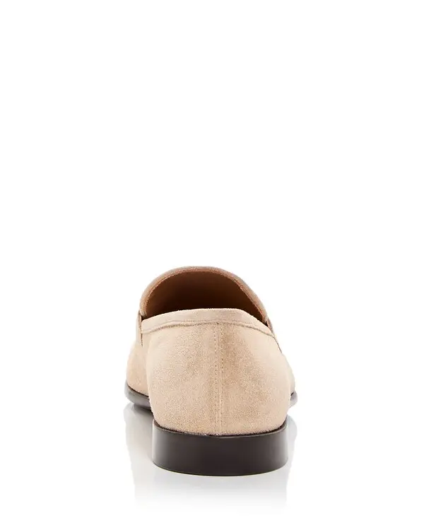 FERRAGAMO Foster Suede Loafers - Beige