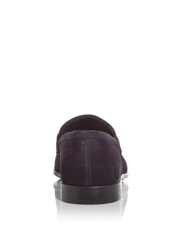 FERRAGAMO Foster Suede Loafers - Navy