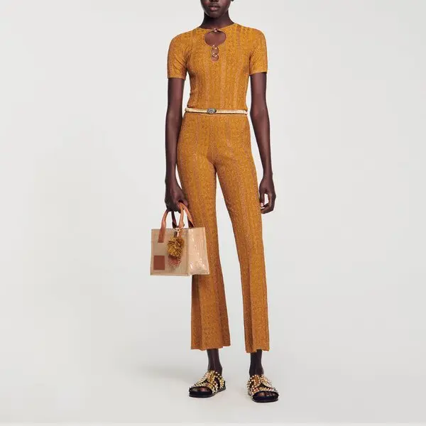 Sandro Fine Knit Glitter Top