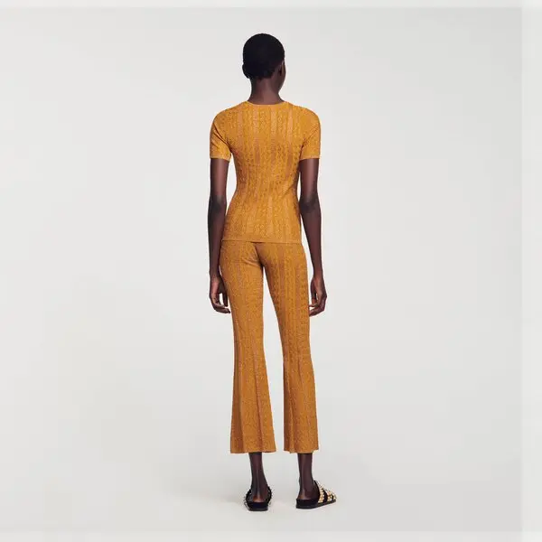Sandro Fine Knit Glitter Top
