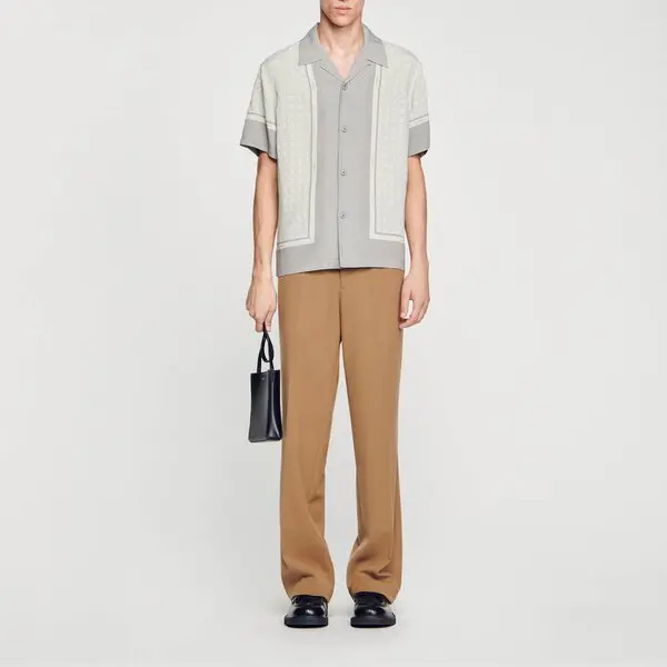 Sandro Short-sleeved Patterned Shirt