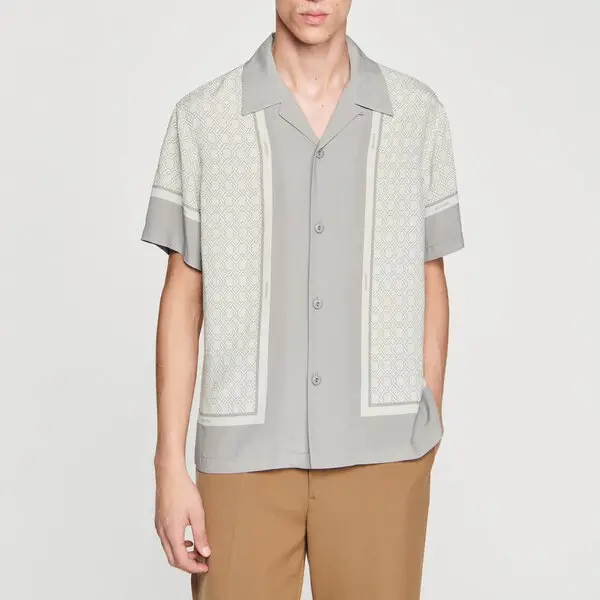 Sandro Short-sleeved Patterned Shirt