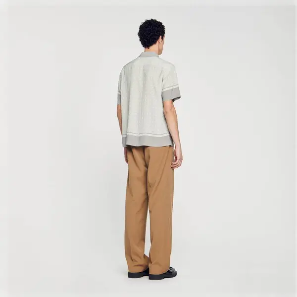 Sandro Short-sleeved Patterned Shirt