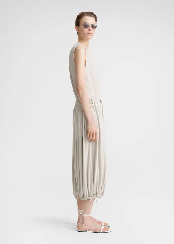 TOTEME Gathered-neck Jersey Top