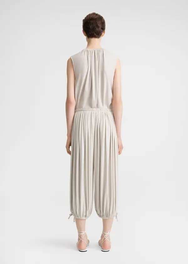 TOTEME Gathered-neck Jersey Top