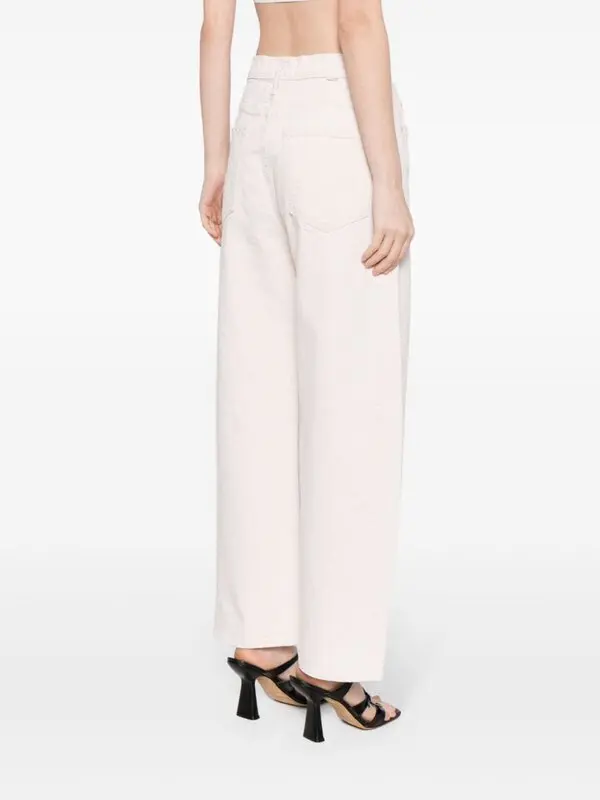 MOTHER The Half Pipe Ankle Jeans - White