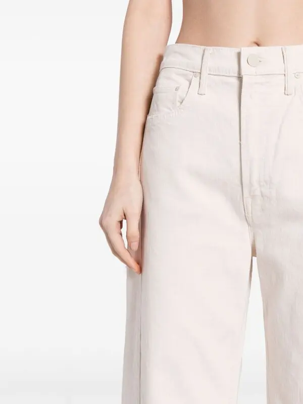 MOTHER The Half Pipe Ankle Jeans - White