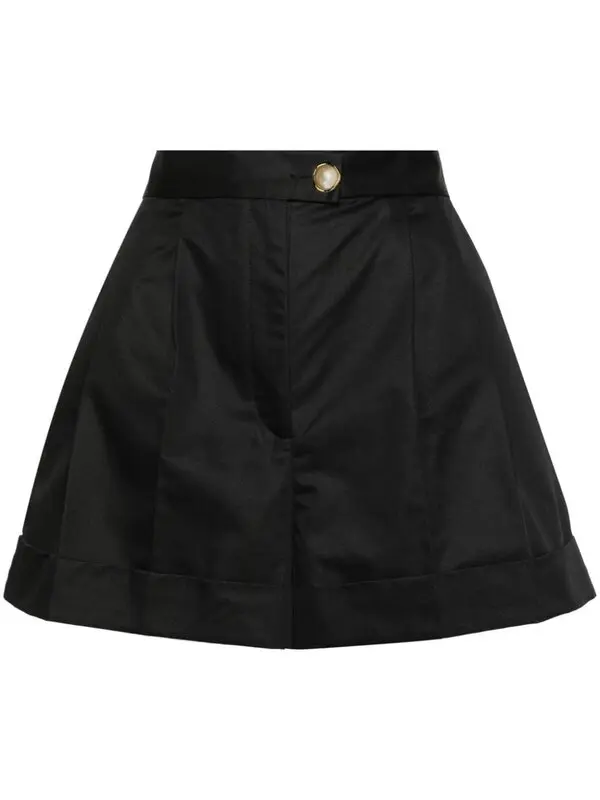 Sandro Pleated Cotton Shorts