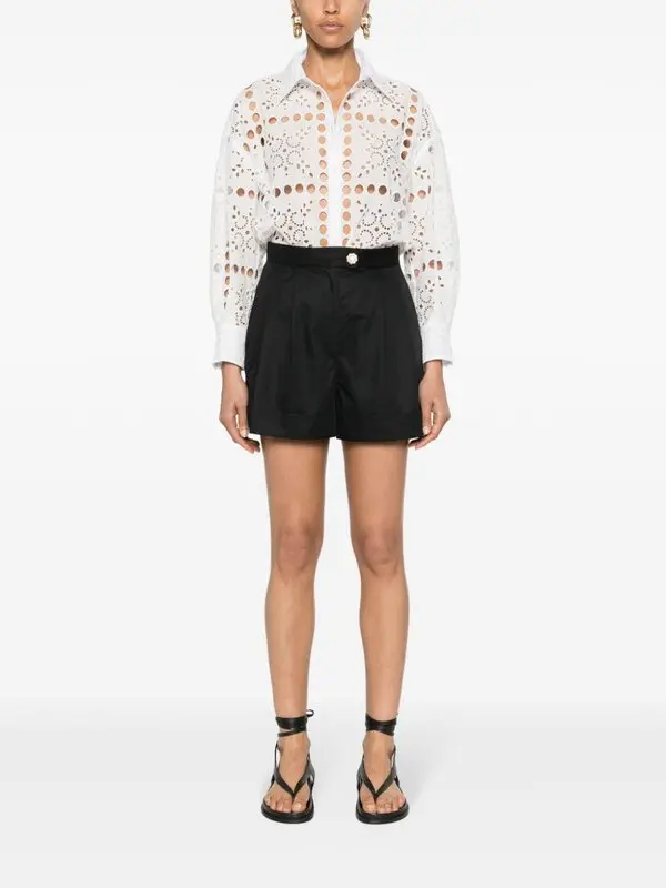 Sandro Pleated Cotton Shorts