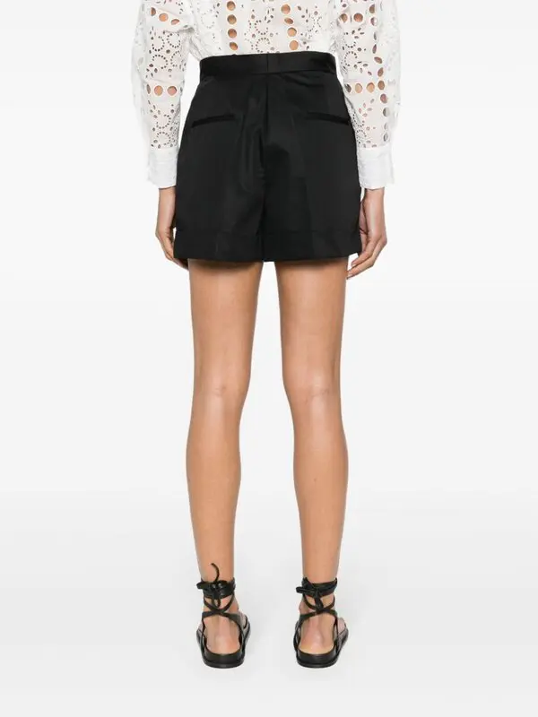 Sandro Pleated Cotton Shorts