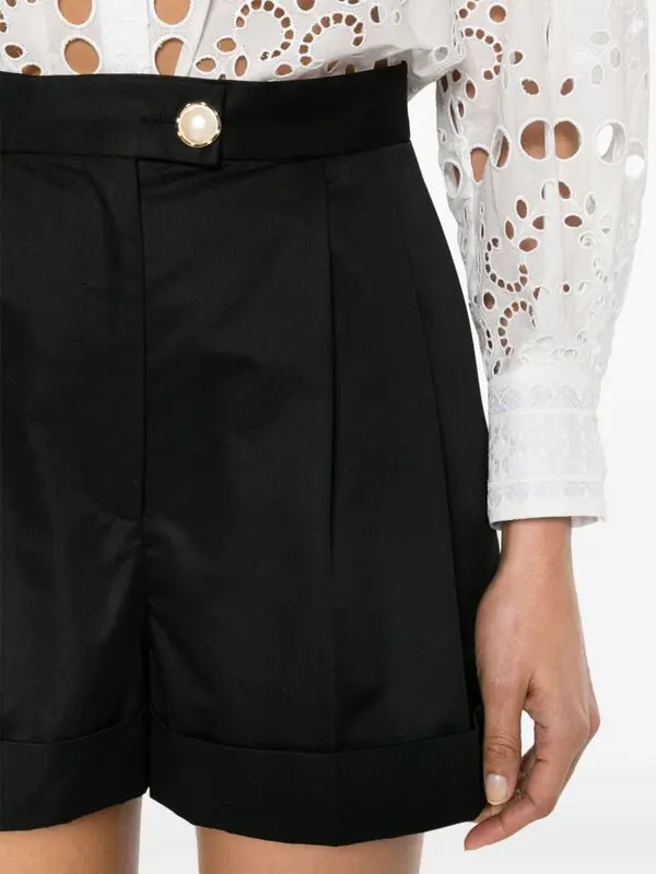 Sandro Pleated Cotton Shorts