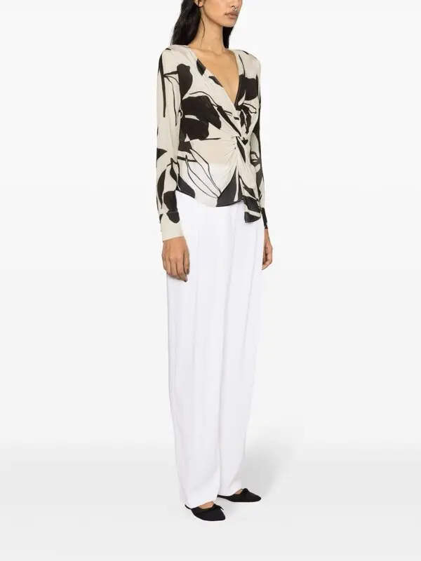 Liu Jo Abstract-print Crepe Blouse