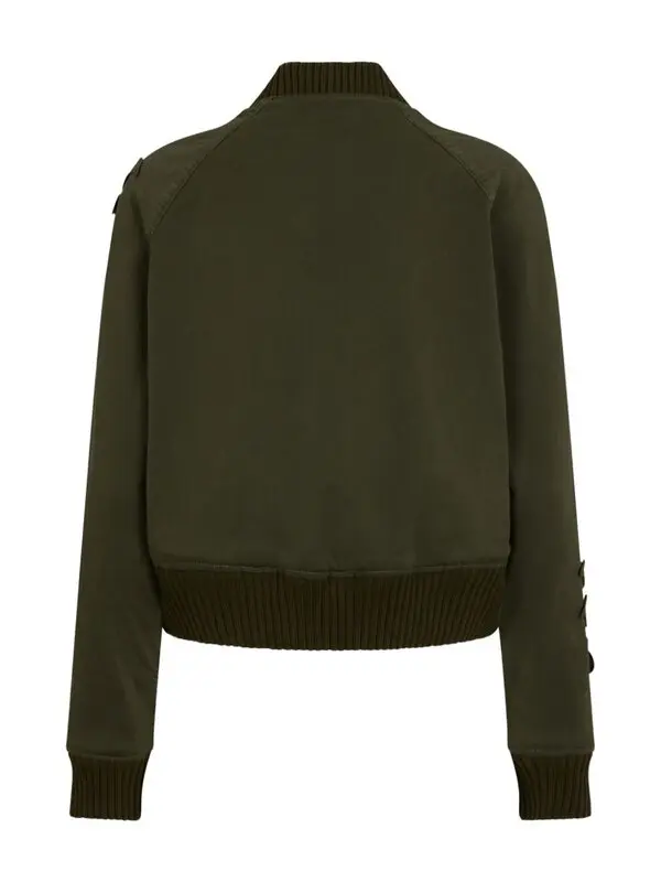 Dsquared2 Floral Appliqué Cotton Bomber Jacket