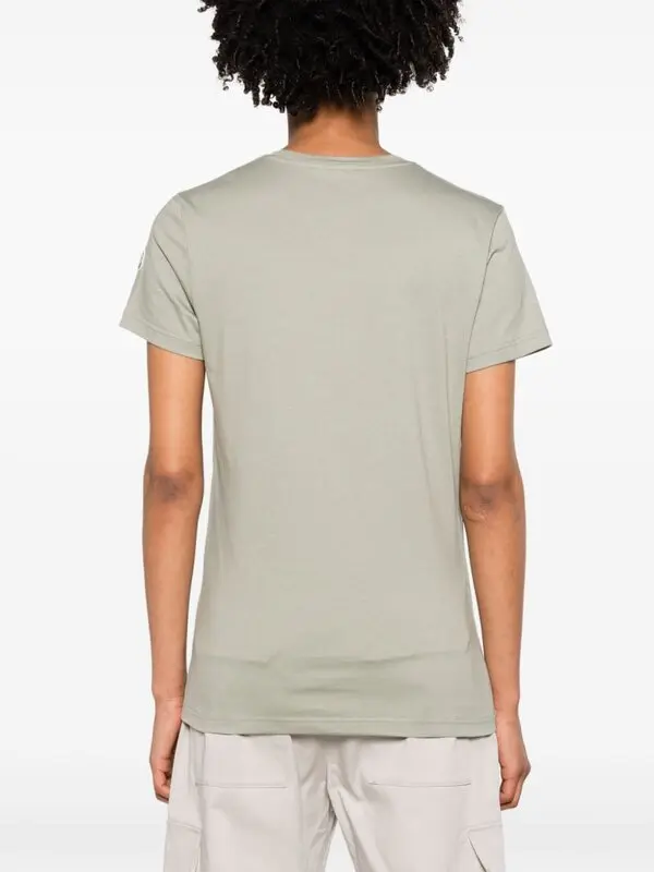 Moncler Logo-patch Cotton T-shirt - Green
