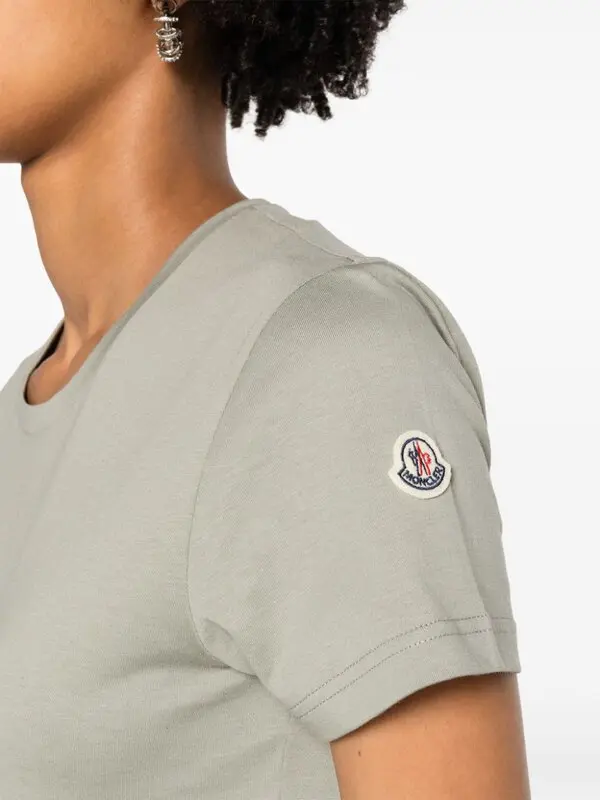 Moncler Logo-patch Cotton T-shirt - Green