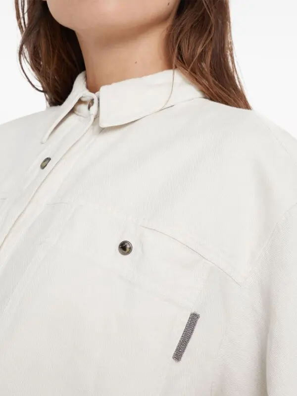 Brunello Cucinelli Short-sleeve Cotton-linen Jacket