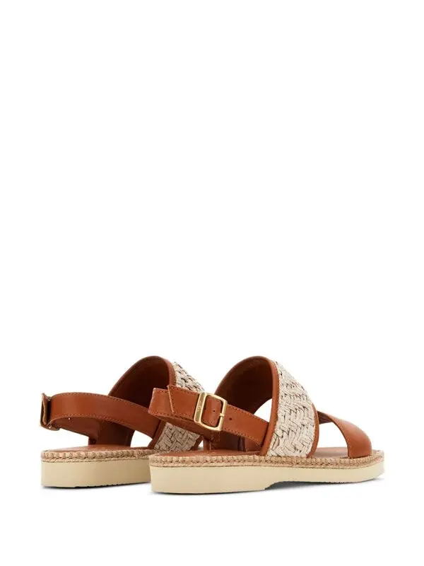 Hogan H660 Woven Raffia Leather Sandals