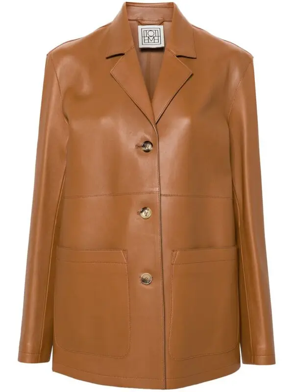 TOTEME Notched-lapels Leather Jacket