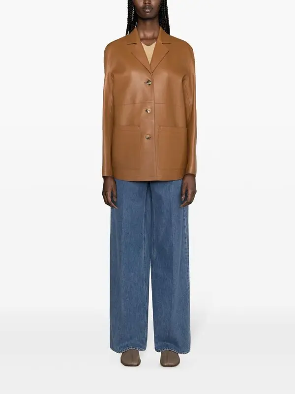 TOTEME Notched-lapels Leather Jacket