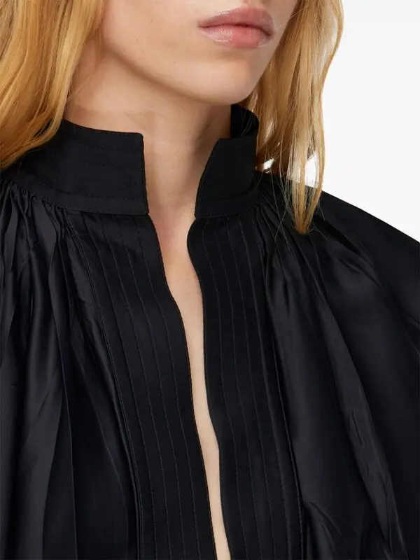 FERRAGAMO Kaftan Crinkle-effect Shirt - Black