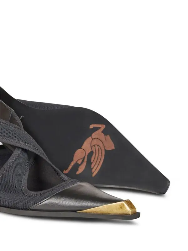 Etro Pointed Slingback Ballerina Shoes