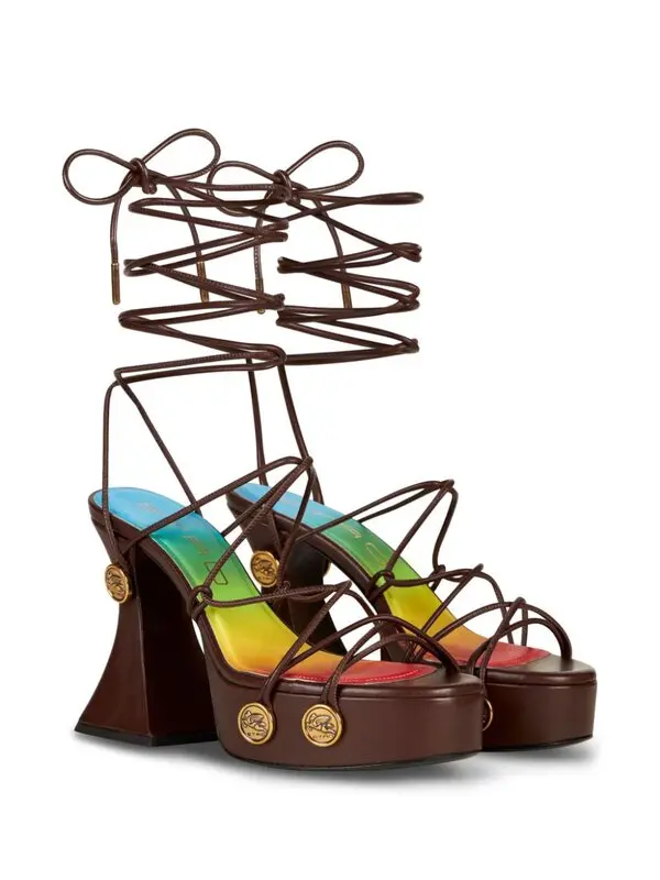 Etro Tie-fastening Platform Sandals