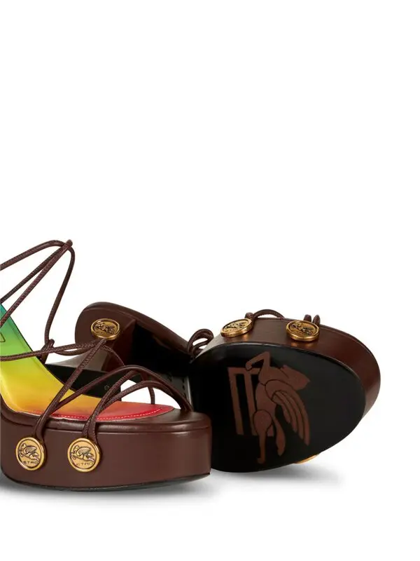Etro Tie-fastening Platform Sandals