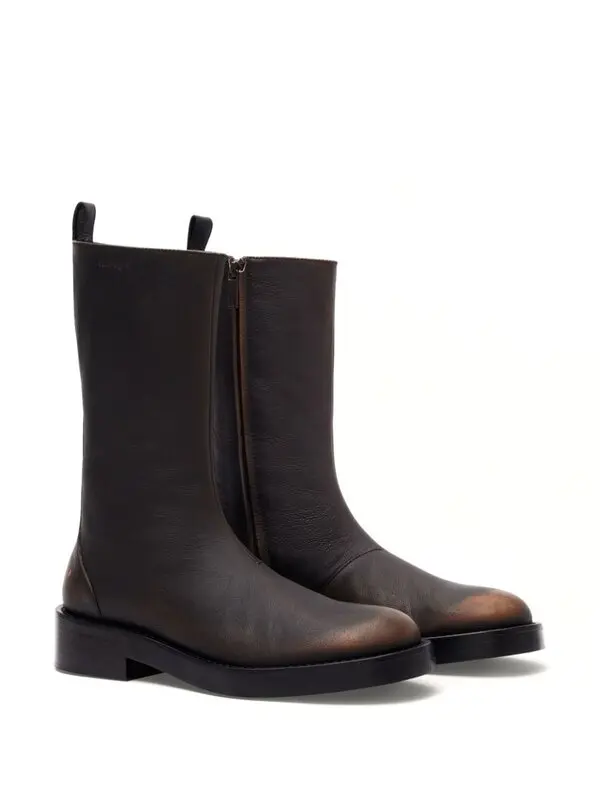 COURREGES Rider Patina Leather Boots
